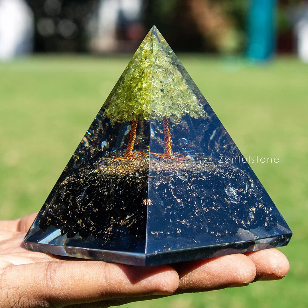Tree of Life Flower Orgonite Pyramid Healing Reiki Meditation Orgone ...