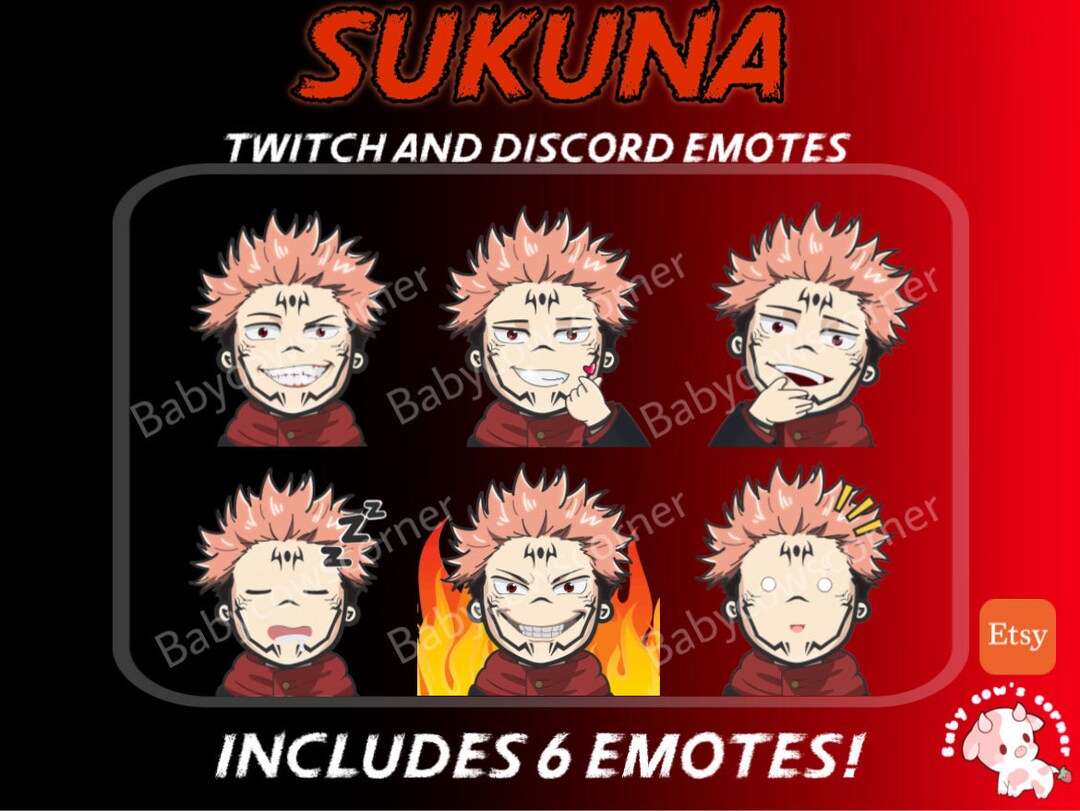 Jujutsu Kaisen Sukuna Emotes - Etsy.de