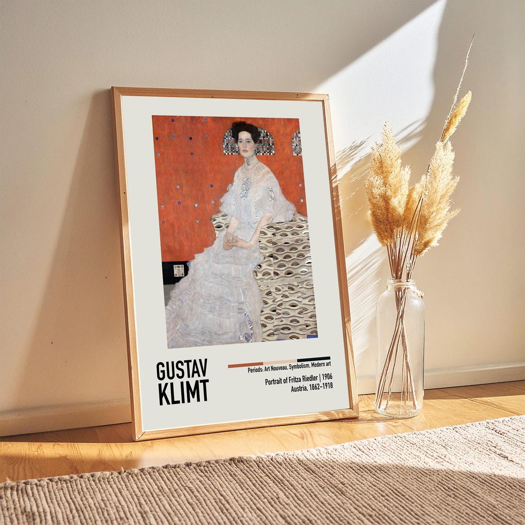 Gustav Klimt: Fritza Riedler Portrait - Vintage Art Nouveau Poster - Etsy