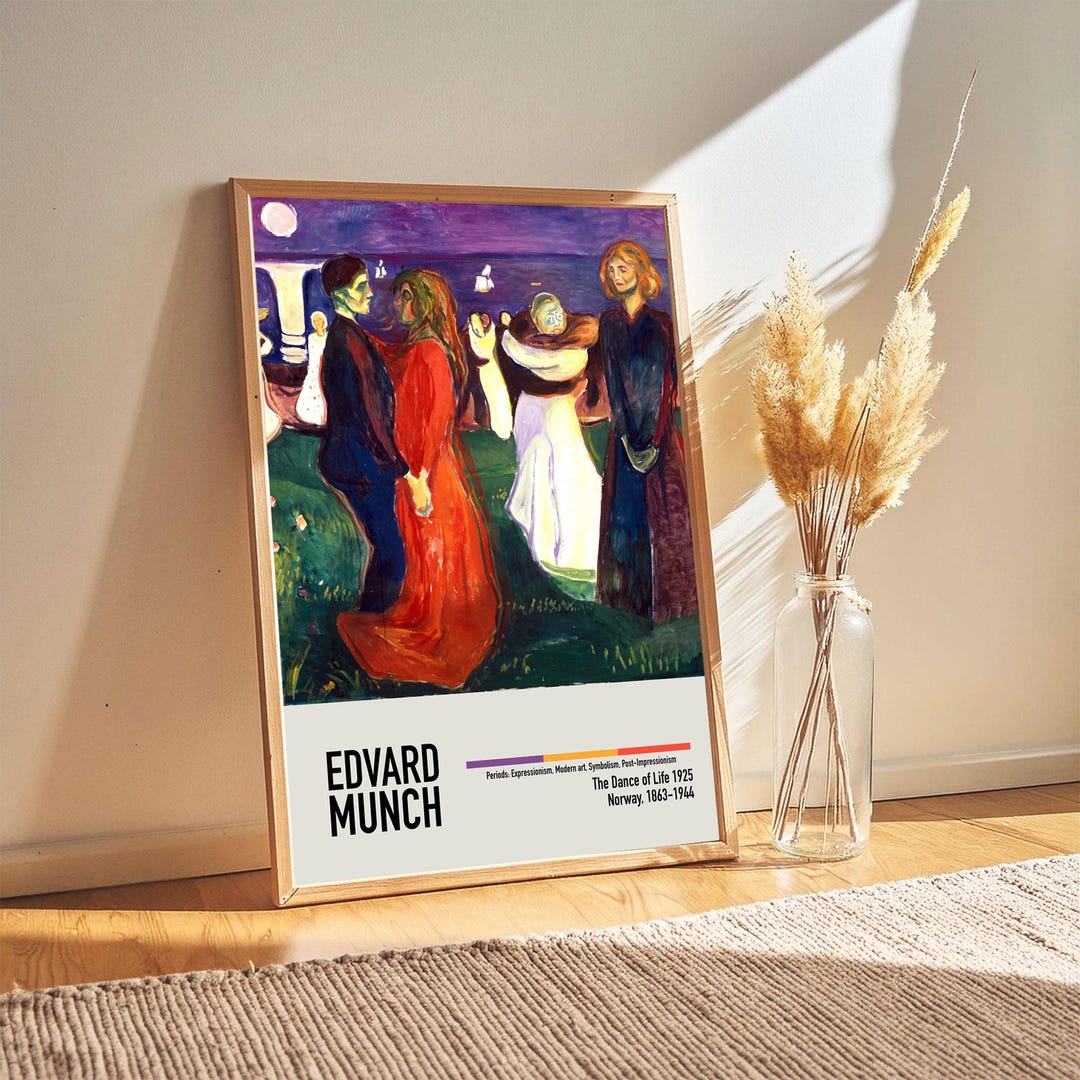 Edvard Munch - the Dance of Life Vintage Art Poster - Etsy