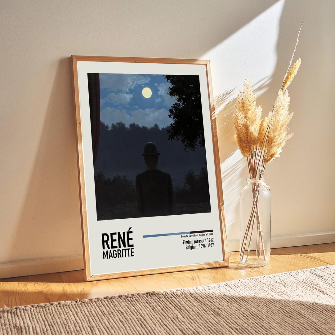 Rene Magritte 'finding Pleasure' Vintage Art Poster Print - Etsy