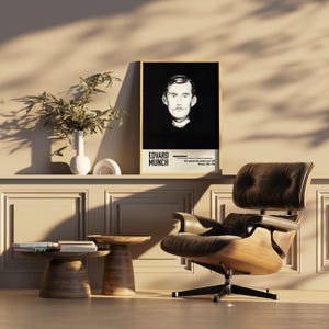 Edvard Munch Self-portrait With Skeleton Arm - Vintage Art Poster - Etsy UK