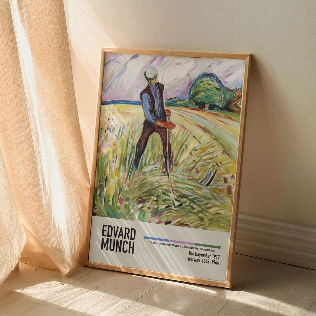 Edvard Munch 'the Haymaker' Vintage Art Exhibition Poster - Etsy
