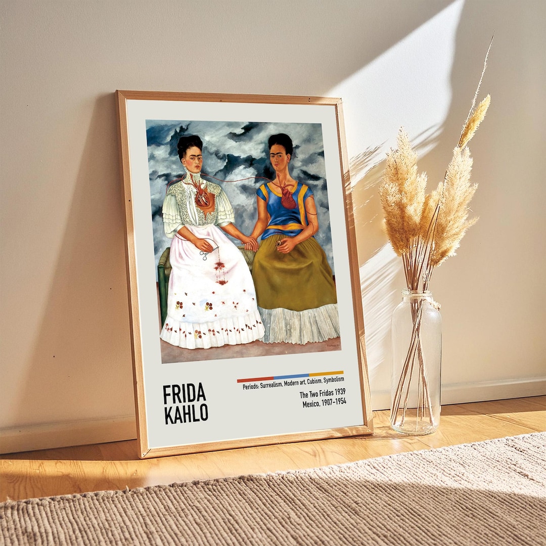 Frida Kahlo 'the Two Fridas' Vintage Art Exhibition Poster - Etsy