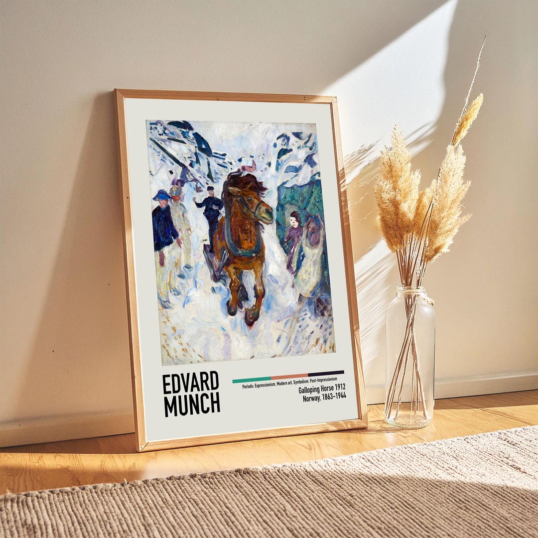 Edvard Munch - Galloping Horse 1912 - Edvard Munch Paintings Poster ...