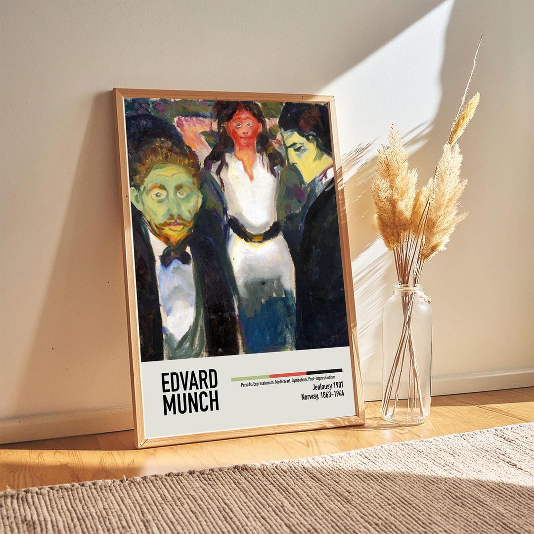 Edvard Munch - Jealousy 1907 - Edvard Munch Paintings Poster Artwork ...