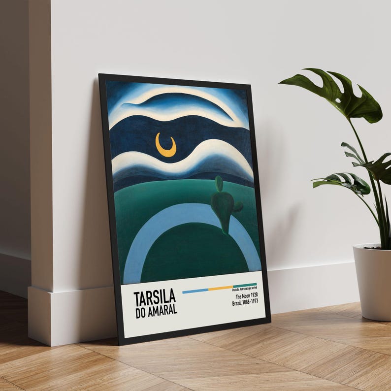 Tarsila Do Amaral 'the Moon' Vintage Art Exhibition Poster - Etsy