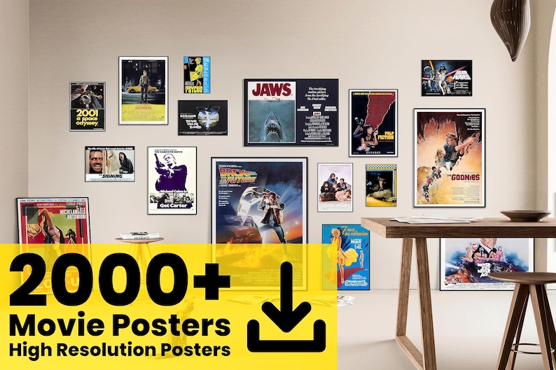 2000+ Movie Poster Prints: Vintage Film Collection (digital Download ...