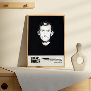 Edvard Munch Self-portrait With Skeleton Arm - Vintage Art Poster - Etsy UK