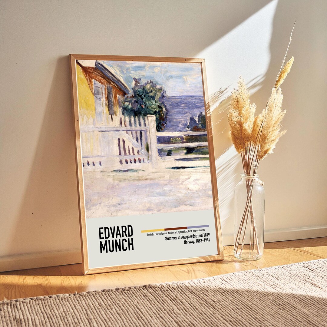 Edvard Munch 'summer in Aasgaardstrand' Vintage Art Poster - Etsy
