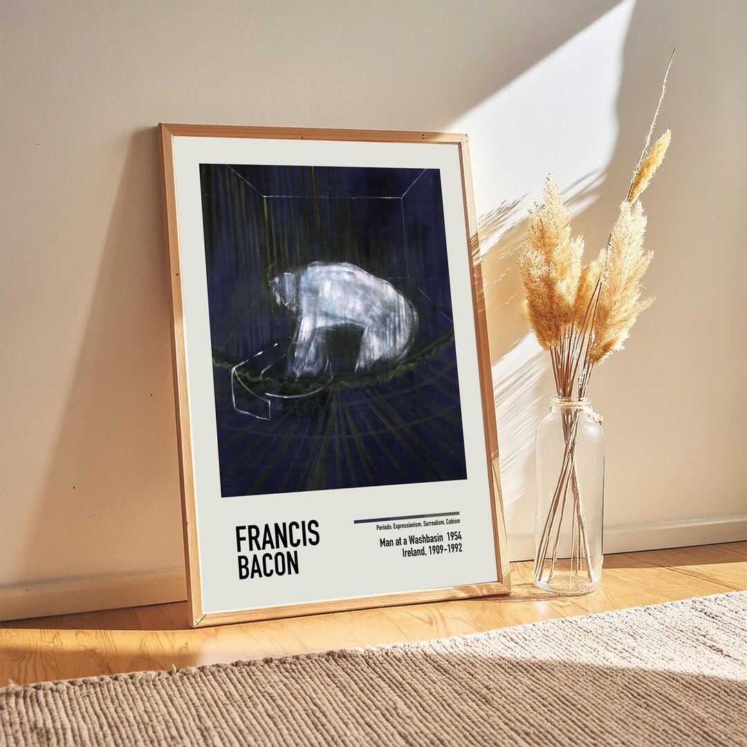 Francis Bacon Exhibition Poster - Man at a Washbasin 1954 -vintage ...