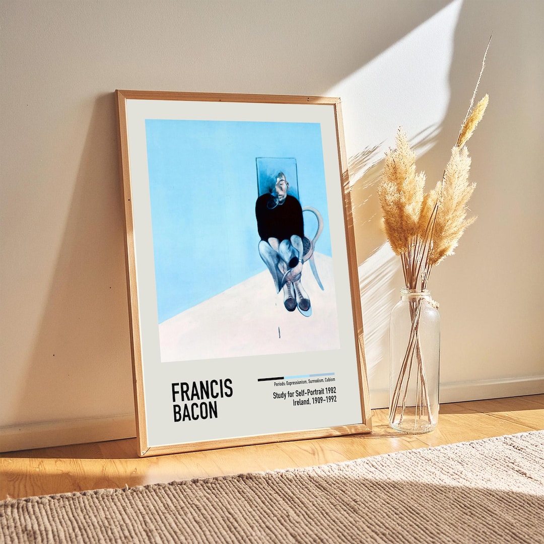 Francis Bacon Exhibition Poster - Study for Self-portrait 1982 Vintage ...