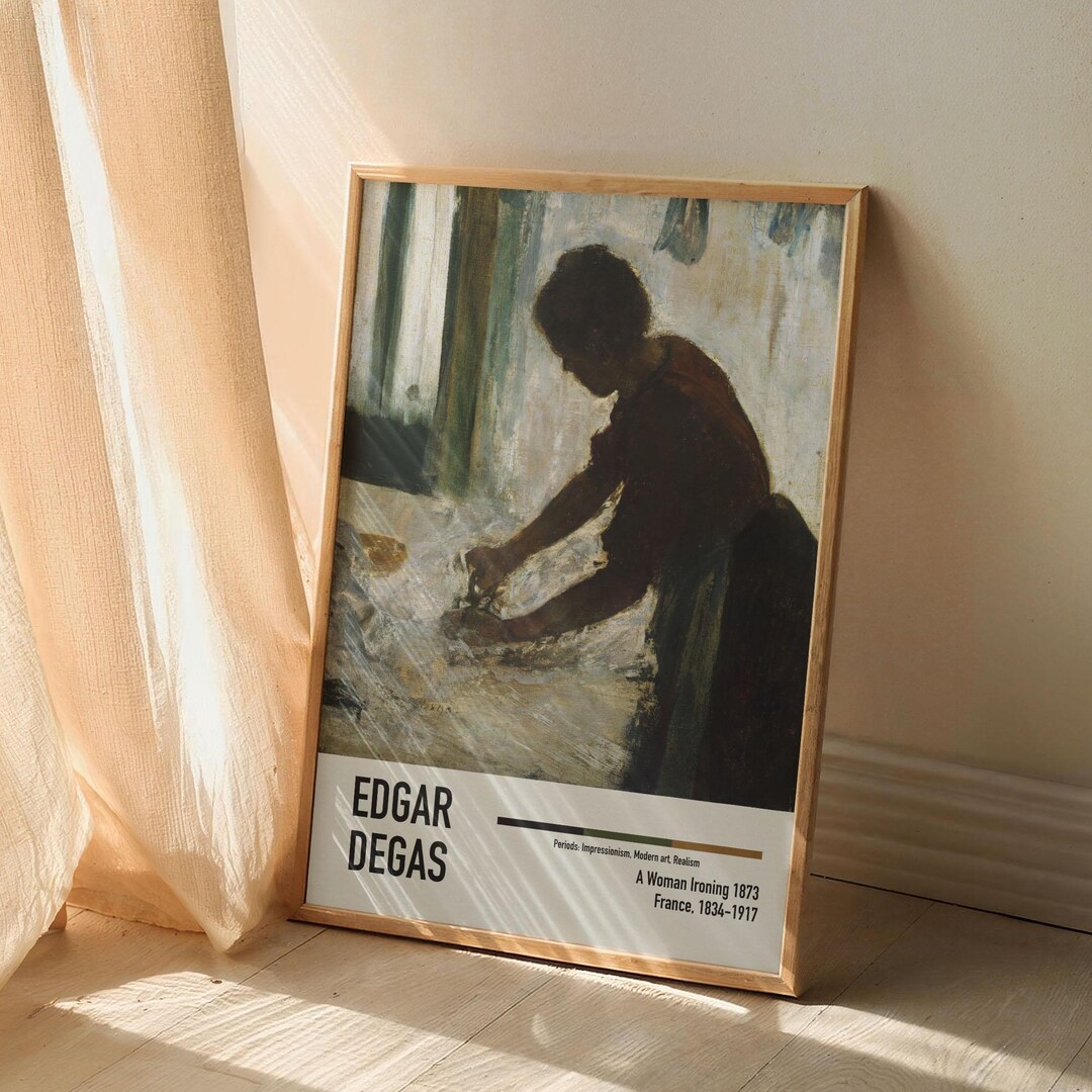 Edgar Degas 'woman Ironing' Exhibition Poster: Vintage Wall Art - Etsy