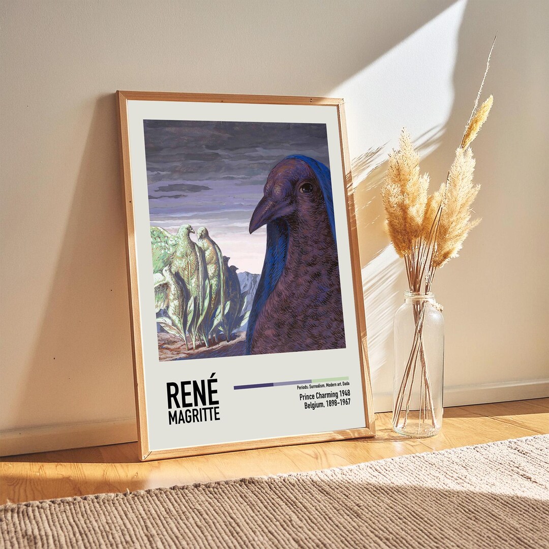 Rene Magritte 'prince Charming' Vintage Art Print - Etsy