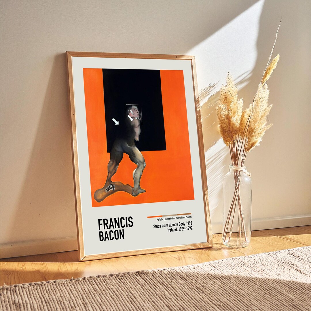 Francis Bacon Exhibition Poster - Study From Human Body 1992 Vintage ...