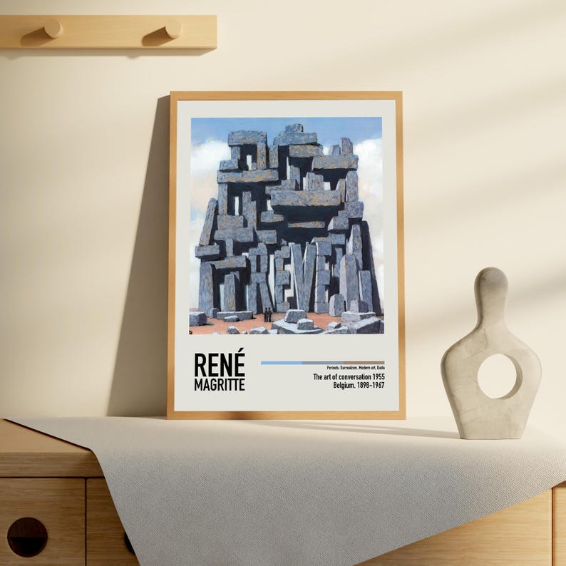 Rene Magritte 'the Art of Conversation' Vintage Art Print - Etsy