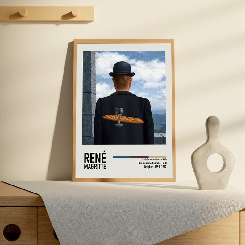 Rene Magritte 'the Intimate Friend' Vintage Art Print - Etsy