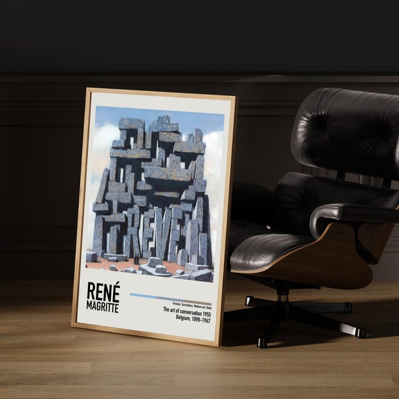 Rene Magritte 'the Art of Conversation' Vintage Art Print - Etsy