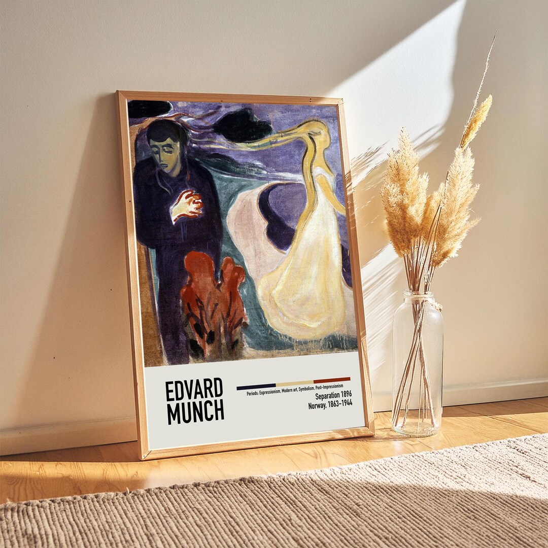 Edvard Munch Separation Painting - Vintage Art Exhibition Poster - Etsy