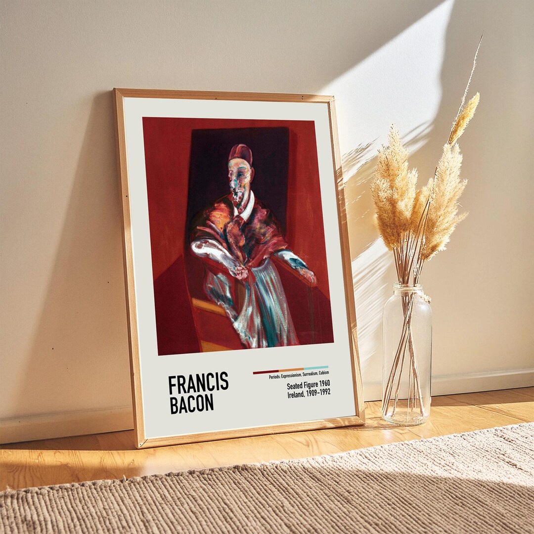 Francis Bacon Exhibition Poster - Seated Figure 1960 Vintage Francis ...