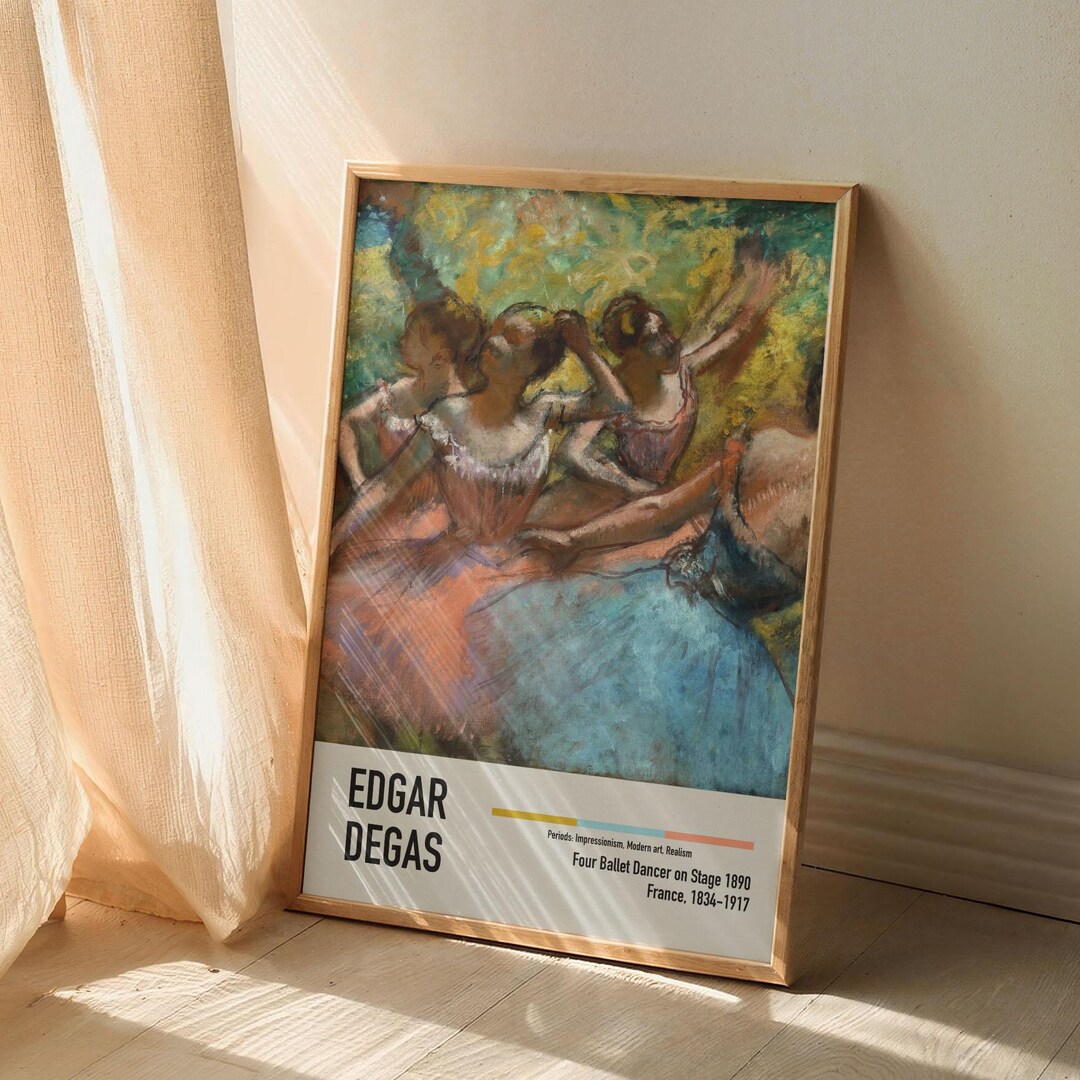 Edgar Degas Ballet Dancer Poster: Vintage Exhibition Wall Art - Etsy