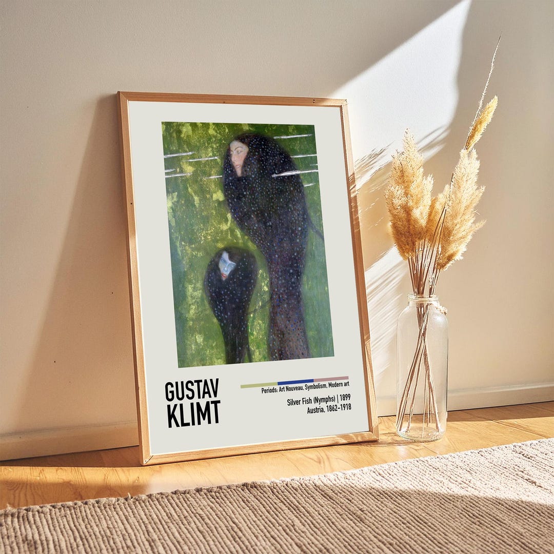 Gustav Klimt - Silver Fish (nymphs) - 1899 - Gustav Klimt Art Prints ...