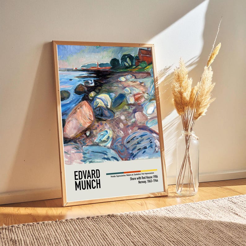 Edvard Munch - Shore With Red House 1904 - Edvard Munch Paintings ...