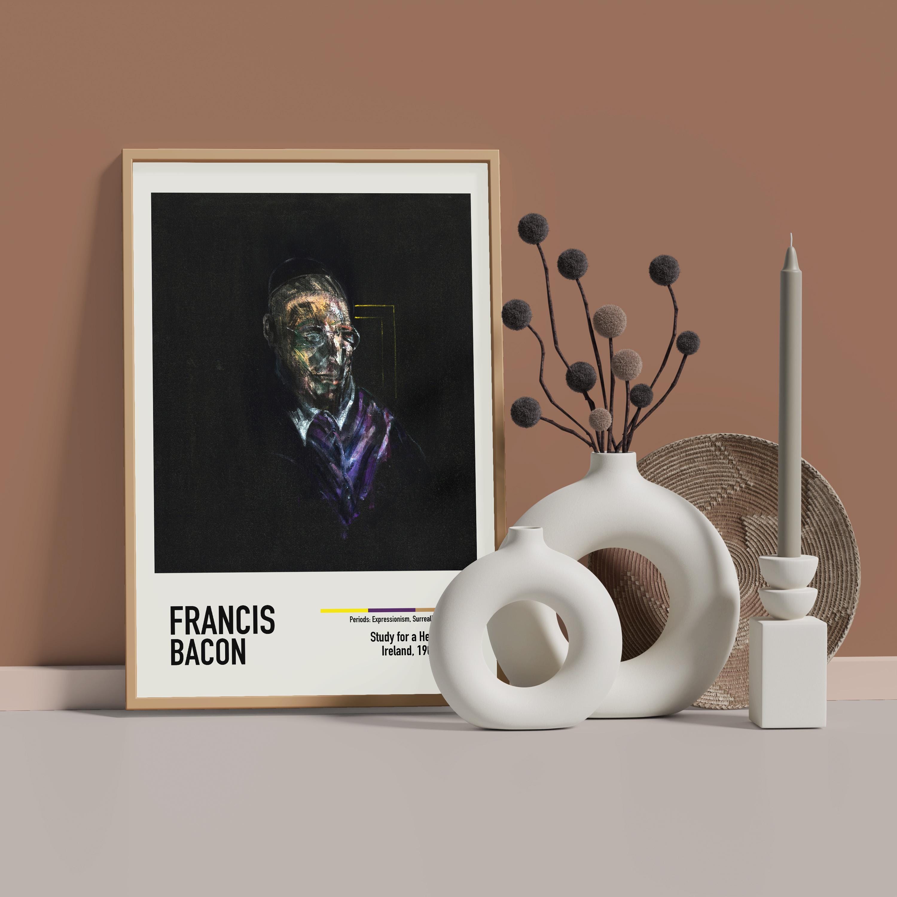 Francis Bacon Exhibition Poster - Study for a Head 1955 Vintage Francis ...