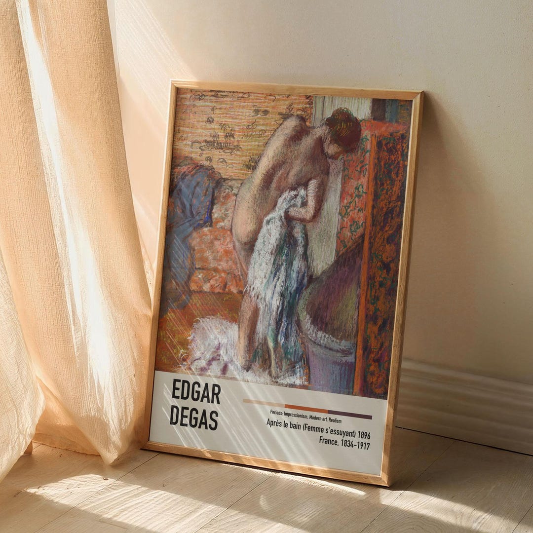 Edgar Degas - Apres Le Bain Femme S'essuyant 1896 - Edgar Degas ...