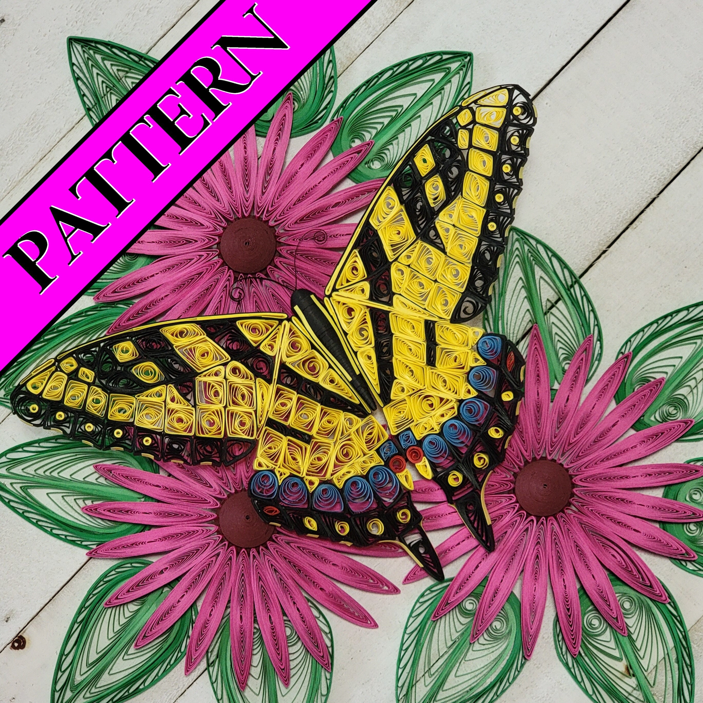 Quilled Tiger Swallowtail Butterfly Pattern - Etsy