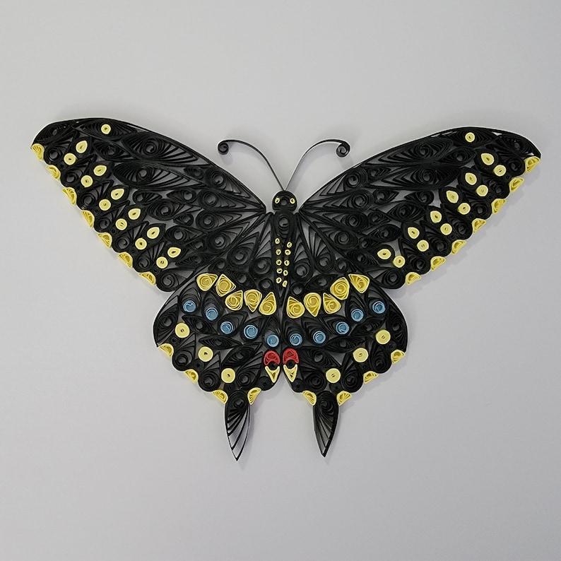Quilled Eastern Black Swallowtail Butterfly Pattern - Etsy