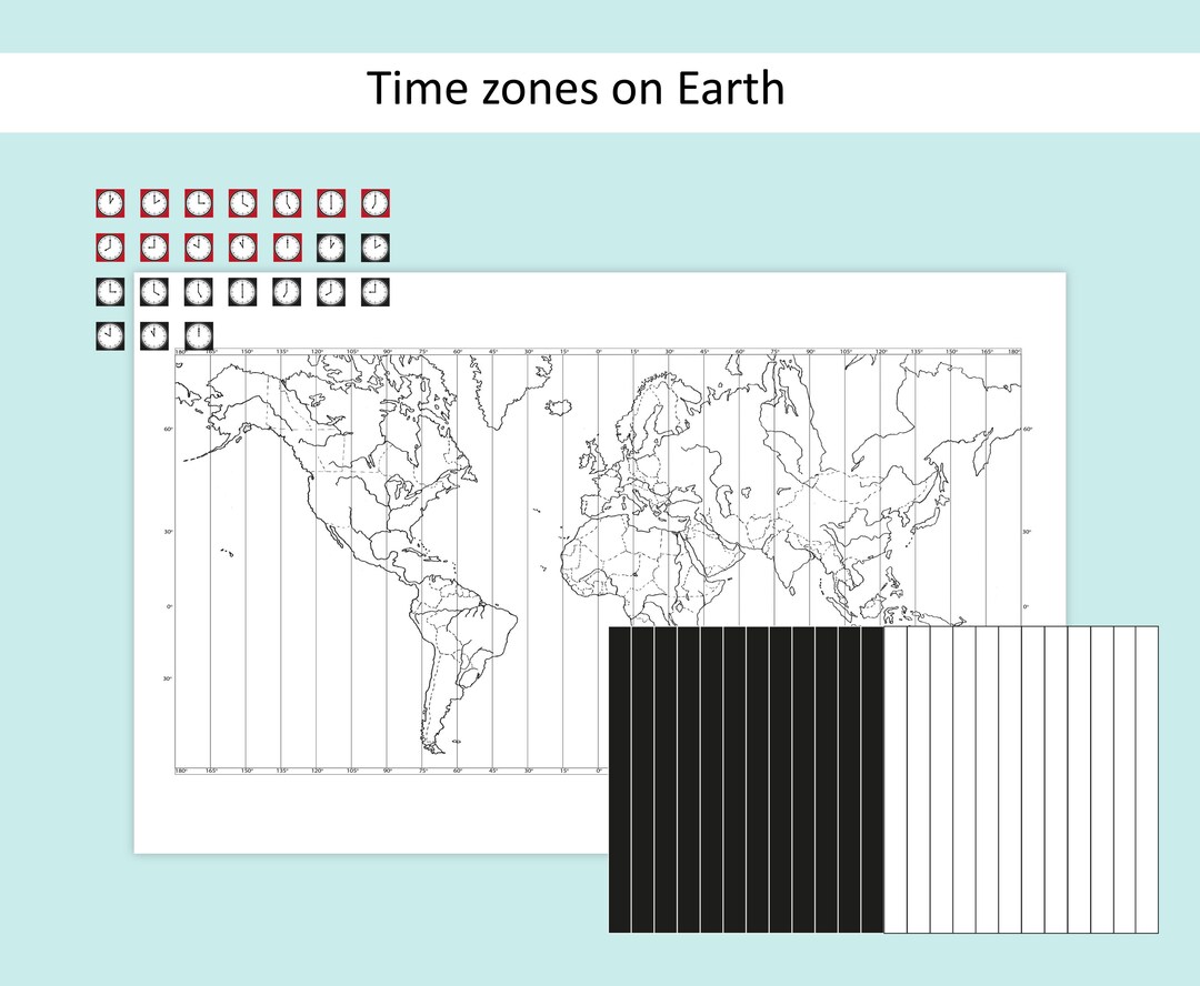 Montessori Charts Time Zones - Etsy