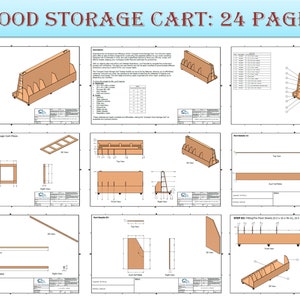 Mobile Wood Storage Cart Plans and Build Guide, Step-by-step DIY ...
