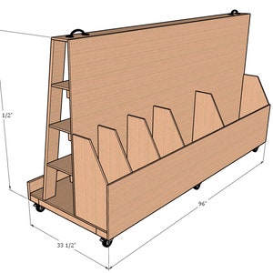 Mobile Wood Storage Cart Plans and Build Guide, Step-by-step DIY ...