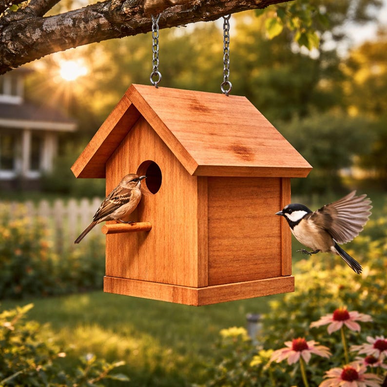 Birdhouse Plan Diy Bird House Plans Attract Birds Yard Classic Cedar ...