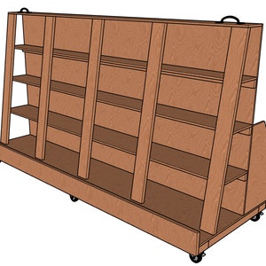 Mobile Wood Storage Cart Plans and Build Guide, Step-by-step DIY ...