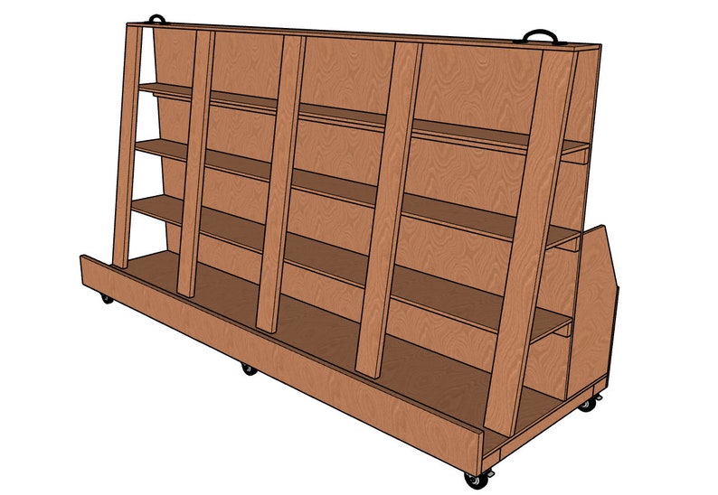 Mobile Wood Storage Cart Plans and Build Guide Step-by-step - Etsy