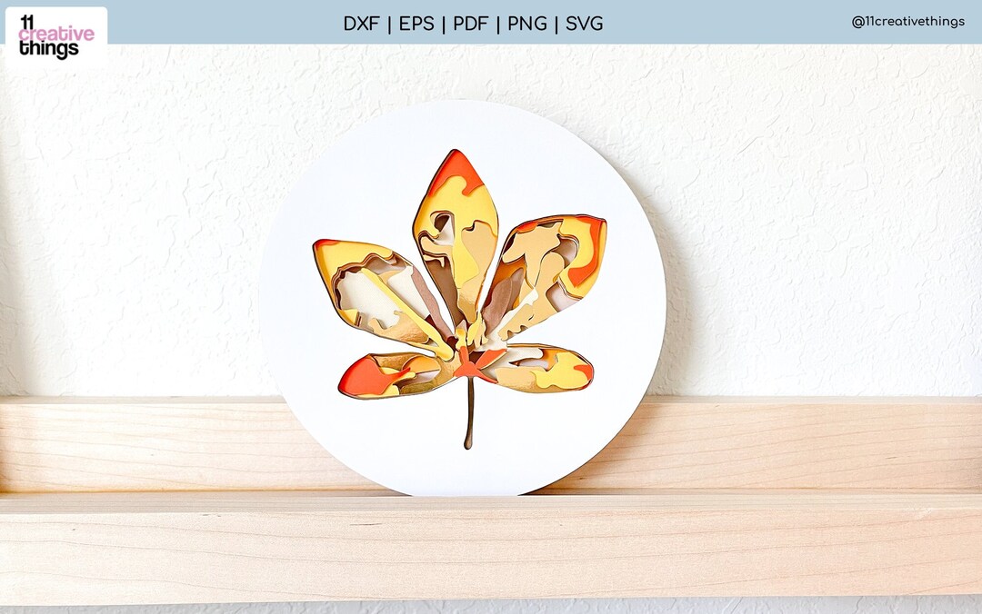 Layered Fall SVG - 3D Fall Leaf SVG - 3D Fall SVG - Shadow Box Svg ...