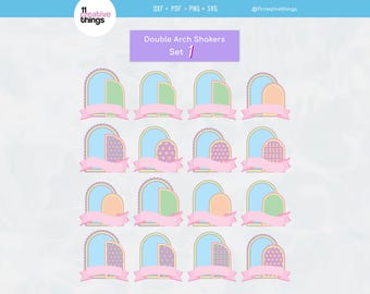Arch Shaker Digital SVG Template Cake Topper - Etsy