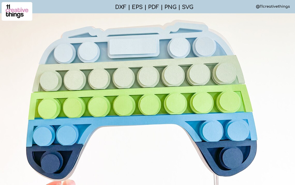 Video Game Controller Pop It Fidget Toy Cake Topper SVG Pop - Etsy