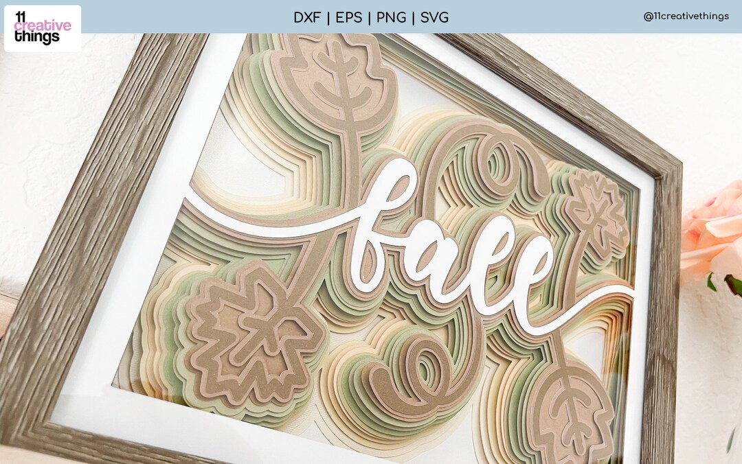 Layered Fall SVG - 3D Fall SVG - Shadow Box Svg - Autumn Cut File ...