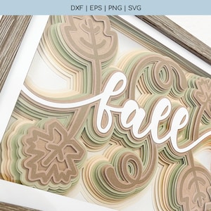 Layered Fall SVG - 3D Fall SVG - Shadow Box Svg - Autumn Cut File ...