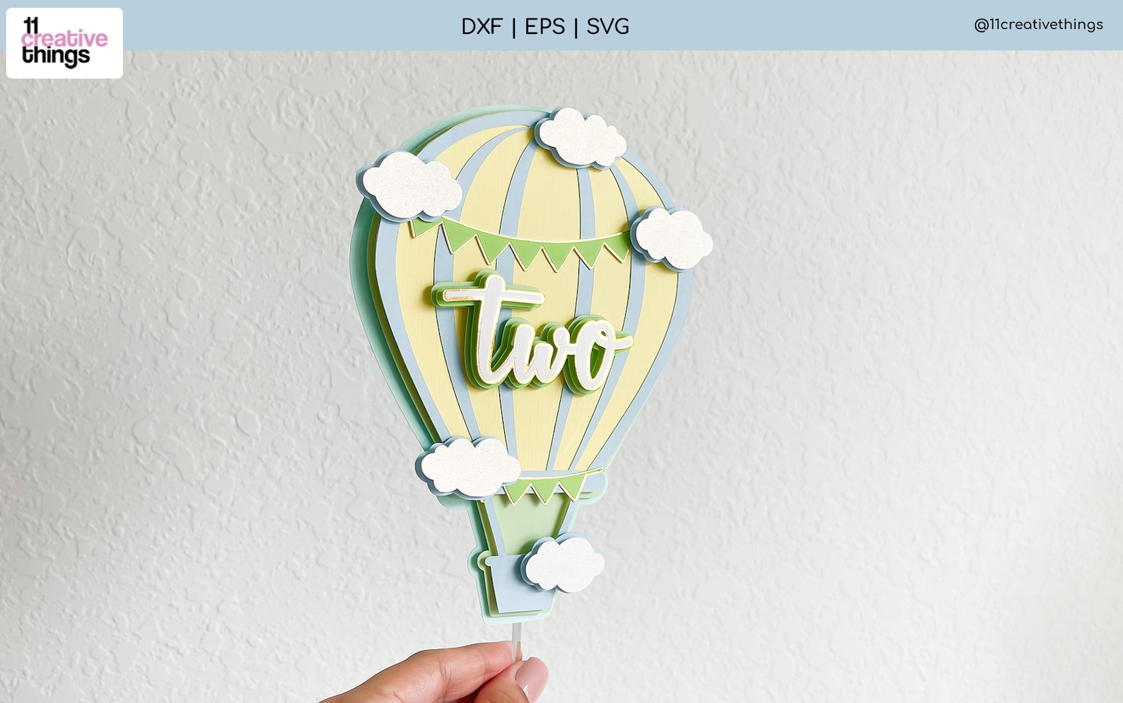 Hot Air Balloon Cake Topper SVG Cut File - Hot Air Balloon SVG ...