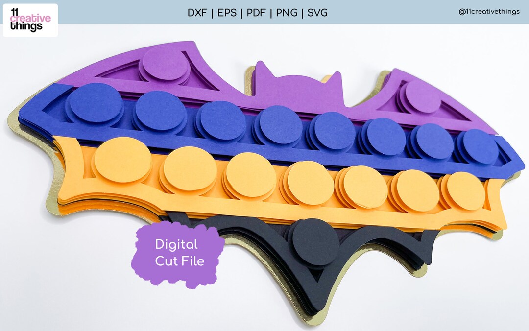 Bat Pop It SVG Fidget Toy SVG Pop It Topper SVG Layered - Etsy Singapore