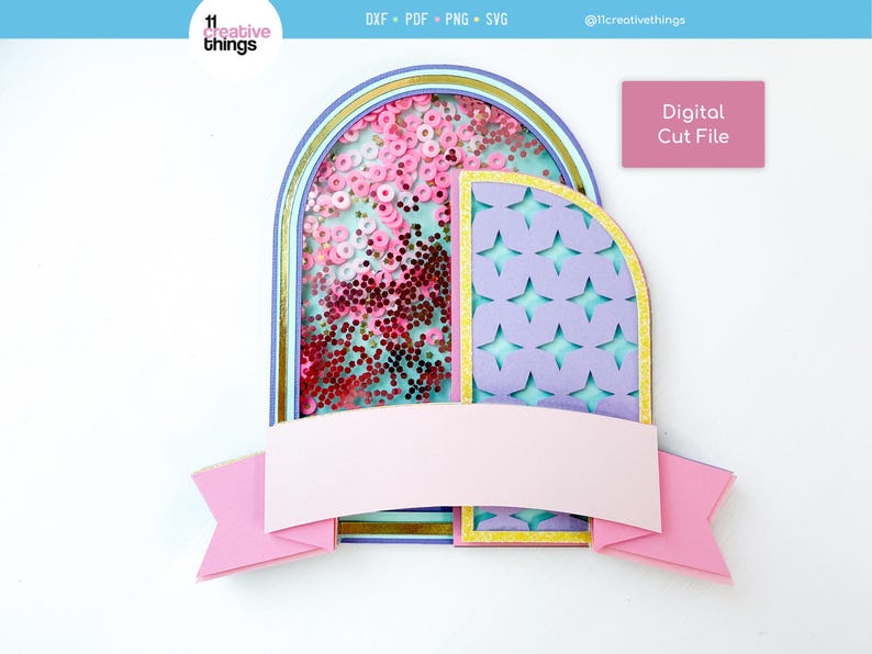Double Arch Shaker Cake Topper Template: 16 Styles Included (digital ...
