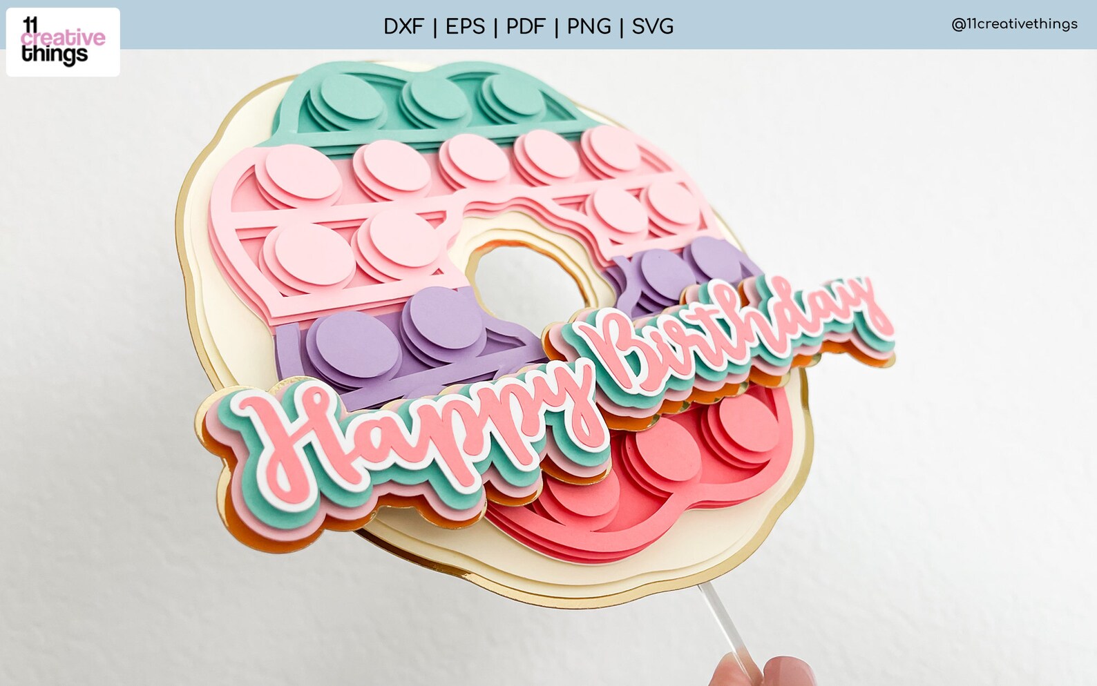 Donut Pop It SVG Cake Topper SVG Pop It Party SVG Fidget - Etsy