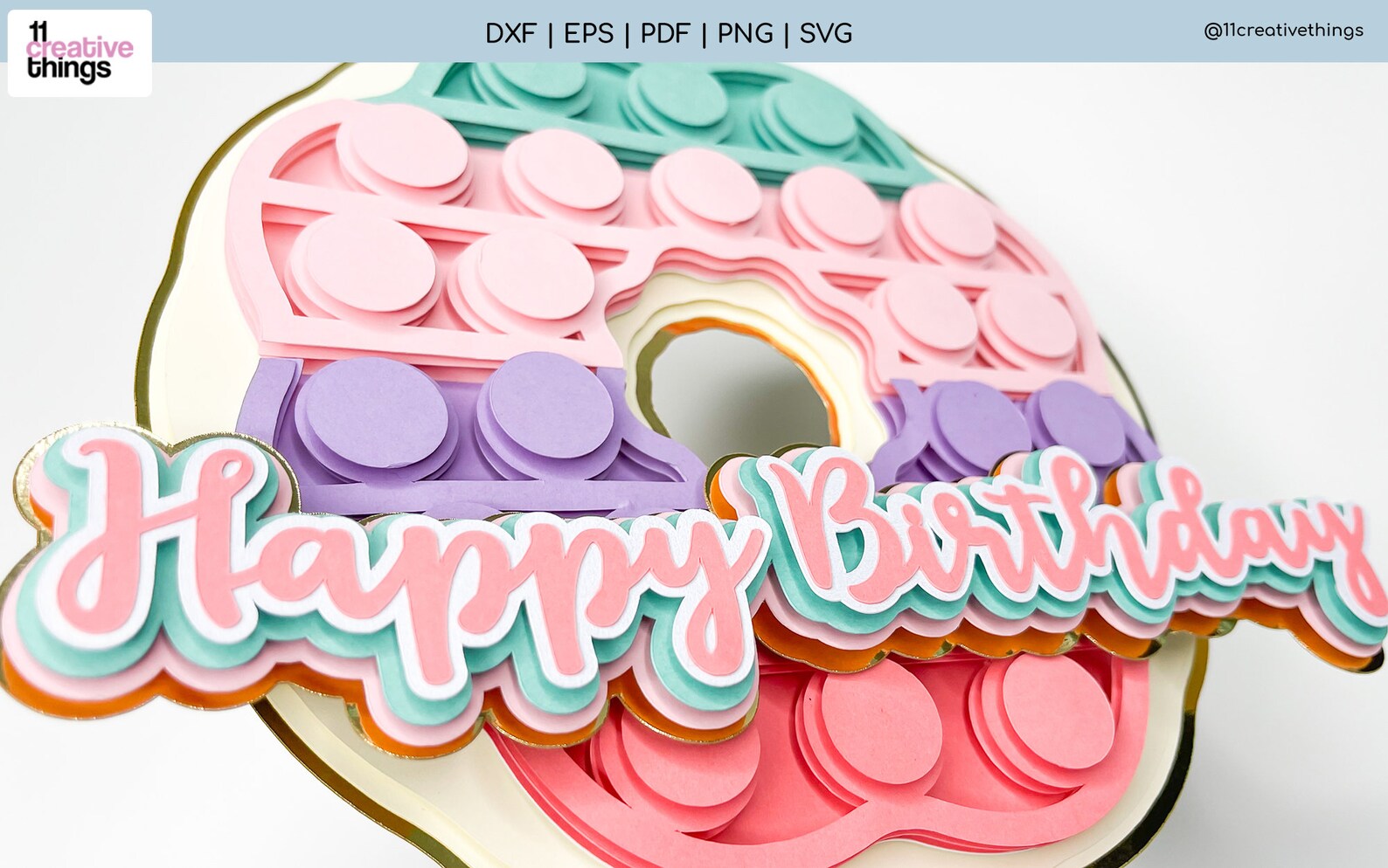 Donut Pop It SVG Cake Topper SVG Pop It Party SVG Fidget - Etsy