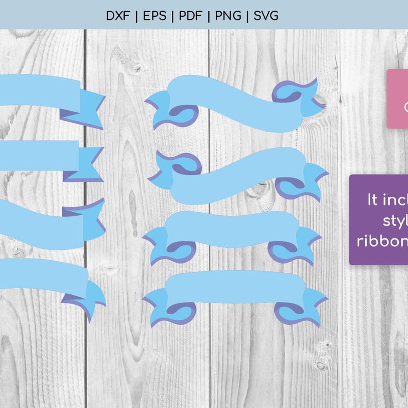 Ribbon Banner Svg - Etsy