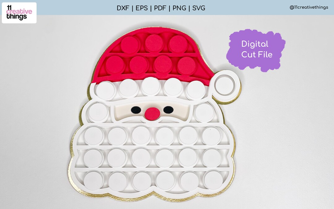 Santa Claus Pop It SVG Santa Claus SVG Christmas Pop It - Etsy