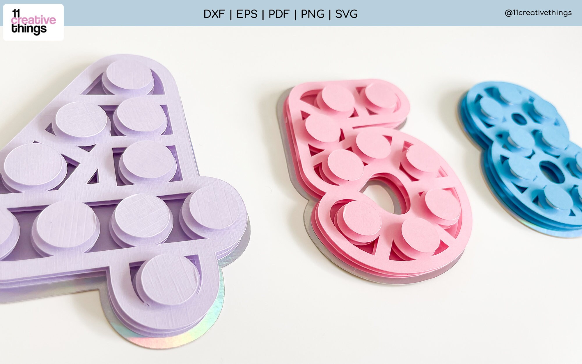 Layered Pop It Numbers SVG Pop It SVG Cake Topper SVG - Etsy Hong Kong